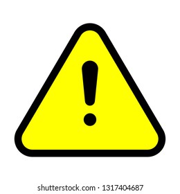 Caution Sign Yellow Vector Illustration Stock Vector (Royalty Free ...