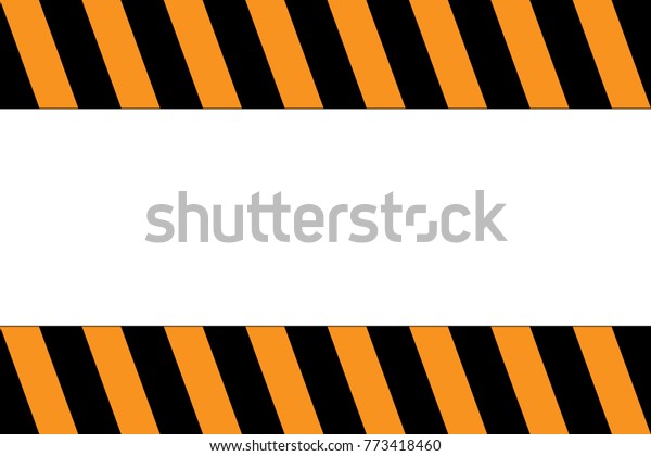 Caution Stripe Copy Space Orange Black Stock Vector (Royalty Free ...