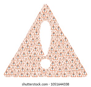 Caution Symbol Collage Organized Warning Design Stock Vector (Royalty ...