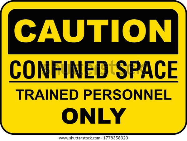 Caution Trained Personnel Only Sign 1: เวกเตอร์สต็อก (ปลอดค่าลิขสิทธิ์ ...