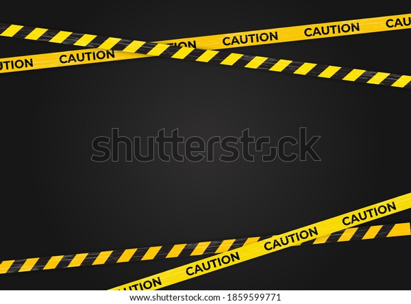 Caution Warning Lines Danger Signs Background Stock Vector (Royalty ...