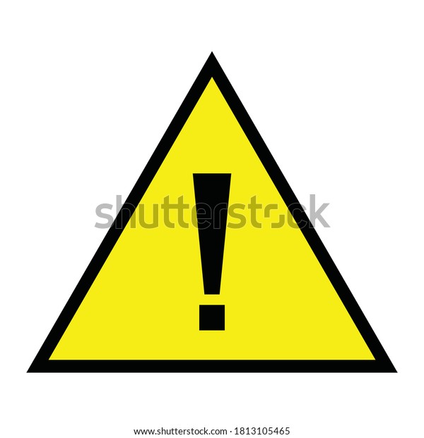 Caution Warning Sign Sticker Yellow Color: เวกเตอร์สต็อก (ปลอดค่า ...
