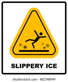 Caution Watch Ice Vector Sign Background Stock Vector (Royalty Free ...