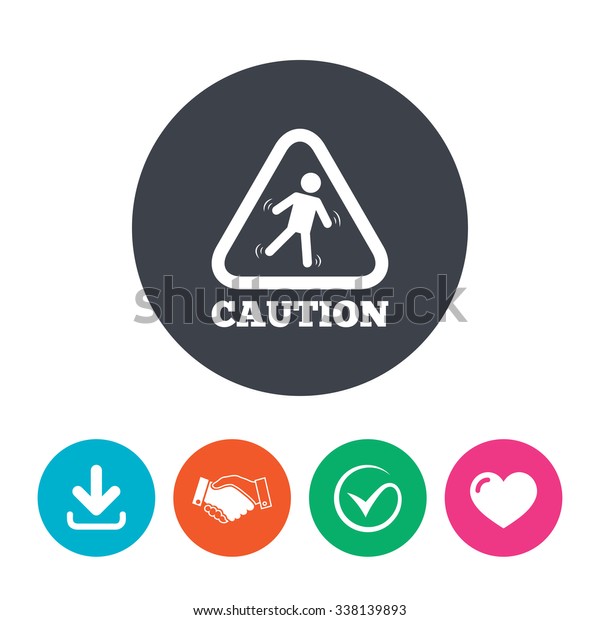Caution Wet Floor Sign Icon Human Stock Vector (Royalty Free) 338139893 ...