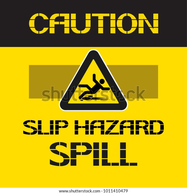 Cautionslip Hazard Spill a Warning Sign: เวกเตอร์สต็อก (ปลอดค่า ...