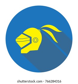 Cavalry Helmet Icon Long Shadow Stock Vector (Royalty Free) 766284316 ...