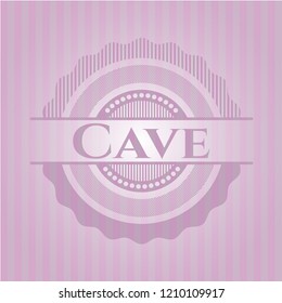 Cave Badge Pink Background Stock Vector (Royalty Free) 1210109917 ...