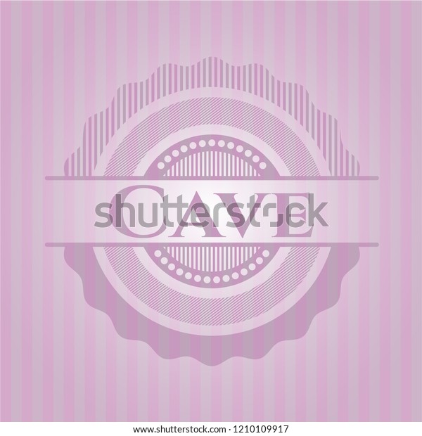 Cave Badge Pink Background Stock Vector (Royalty Free) 1210109917 ...