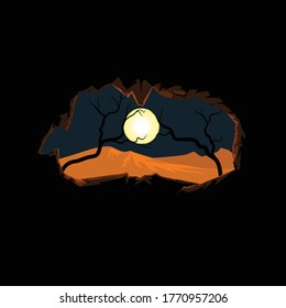 Cave Flat Design Illustration Art Stock Vector (Royalty Free ...