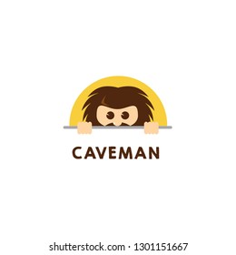 Cave Man Logo Design Stock Vector (Royalty Free) 1301151667 | Shutterstock