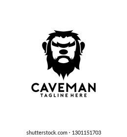 Cave Man Logo Design Stock Vector (Royalty Free) 1301151703