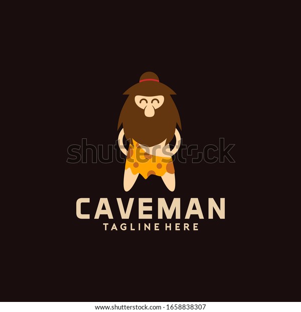 Caveman Logo Design Idea Vector Stock Stock Vector (Royalty Free ...