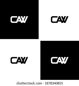 Caw Letter Original Monogram Logo Design Stock Vector (Royalty Free ...