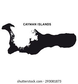 Cayman Islands Map Vector Stock Vector (Royalty Free) 293081873 ...