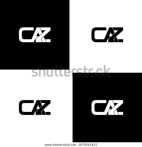 Caz Letter Original Monogram Logo Design Stock Vector (Royalty Free ...