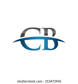 Cb Initial Company Blue Swoosh Logo Stock Vector (Royalty Free ...