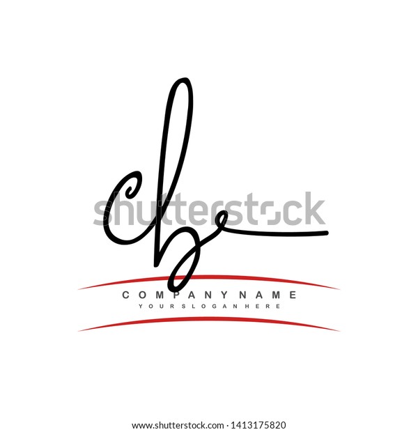 Cb Initial Signature Logo Handwriting Logo Stock Vector (Royalty Free ...