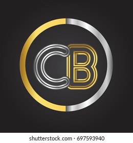 Cb Letter Logo Circle Gold Silver Stock Vector (Royalty Free) 697593940 ...