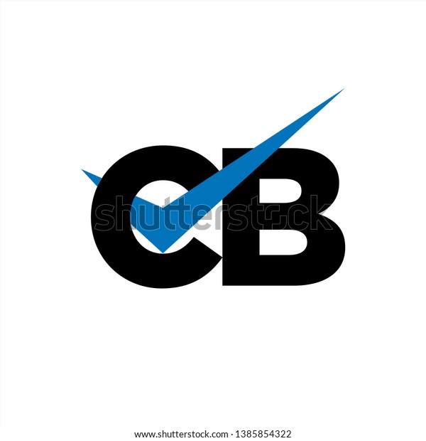 Cb Logo Modern Letter Tick Blue Stock Vector (Royalty Free) 1385854322 ...
