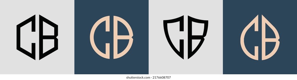 Cb Modern Initial Letter Logo Design Stock Vector (Royalty Free ...