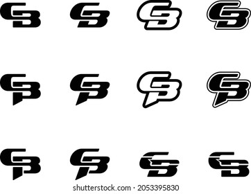 Cb Monogram Logo Design Design Athlete Stock Vector (Royalty Free ...