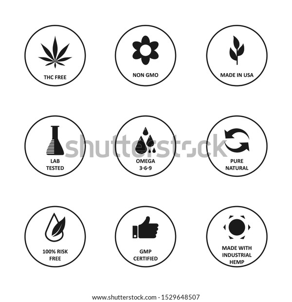 「Cbd Oil Icons Set Including Thc」のベクター画像素材（ロイヤリティフリー） 1529648507