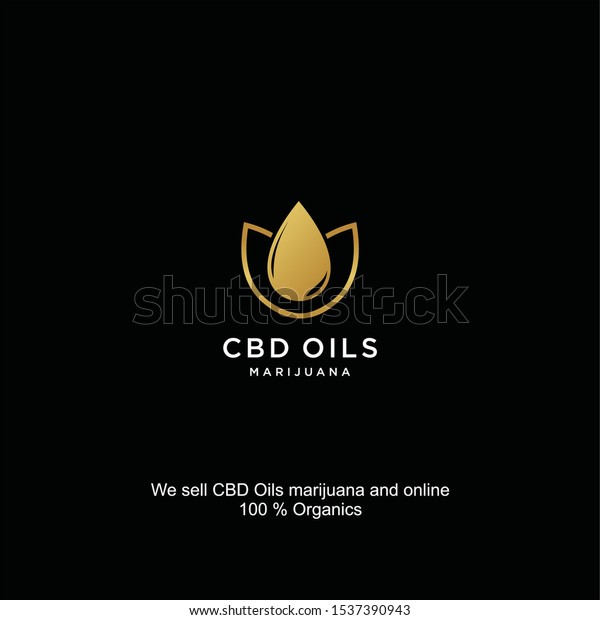Cbd Oil Logos Marijuana Logo Flower Stock Vector (Royalty Free) 1537390943