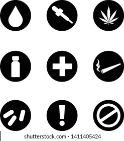 Cbd Oil Vector Icon Set Includes Stock Vector (Royalty Free) 1411405424 ...