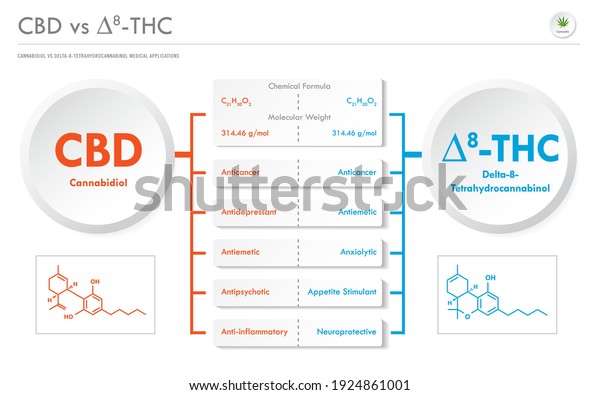 Cbd Vs Cannabichromene Vs Delta 8 Stock Vector (Royalty Free) 1924861001