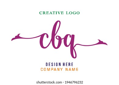 Cbq Lettering Logo Simple Easy Understand Stock Vector (Royalty Free ...