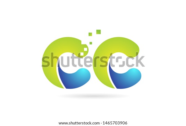 Cc C C Blue Green Alphabet Stock Vector (Royalty Free) 1465703906 ...