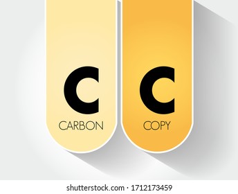 Bcc Blind Carbon Copy Acronym Technology Stock Vector (Royalty Free ...