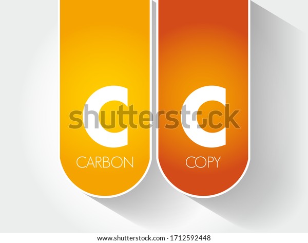 Cc Carbon Copy Acronym Concept Background Stock Vector (Royalty Free ...