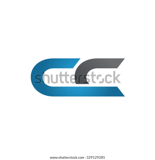 CC company linked letter logo blue