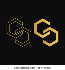 Cc Gold Black Logo Vector Illustration Stock Vector (Royalty Free ...