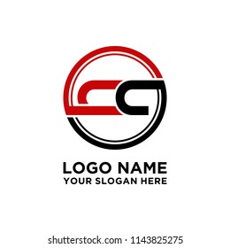 Cc Initial Circle Logo Template Vector Stock Vector (Royalty Free ...