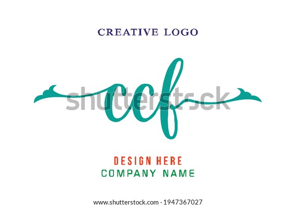 Ccf Lettering Logo Simple Easy Understand Stock Vector (Royalty Free ...