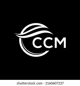 Ccm Letter Logo Design On Black Stock Vector (Royalty Free) 2160607237 ...