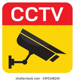 Cctv Camera Black Video Surveillance Sign Stock Vector (Royalty Free ...