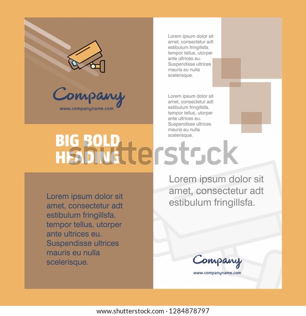 Cctv Camera Company Brochure Title Page Stock Vector (Royalty Free ...