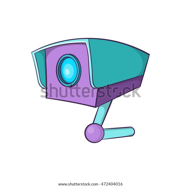 Cctv Camera Icon Cartoon Style Isolated Stock Vector (Royalty Free ...