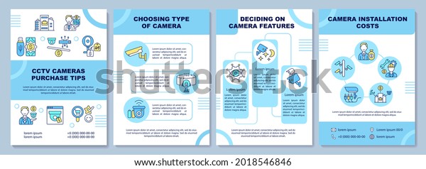 Cctv Camera Purchase Brochure Template Choosing Stock Vector (Royalty ...