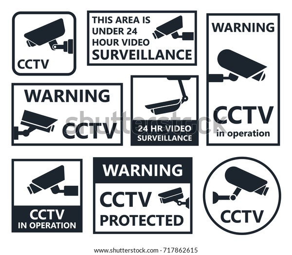Cctv Icons Security Camera Symbols Vol1: เวกเตอร์สต็อก (ปลอดค่า ...