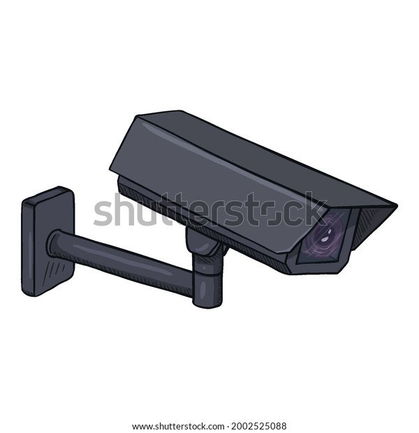 Cctv Illustration Vector Cartoon Black Security Stock Vector (Royalty ...