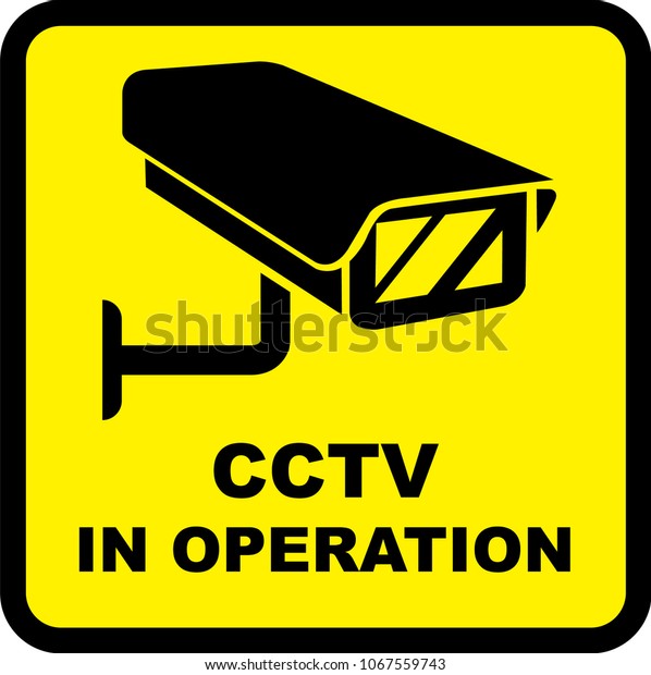Cctv Operation Signage Stock Vector (Royalty Free) 1067559743 ...