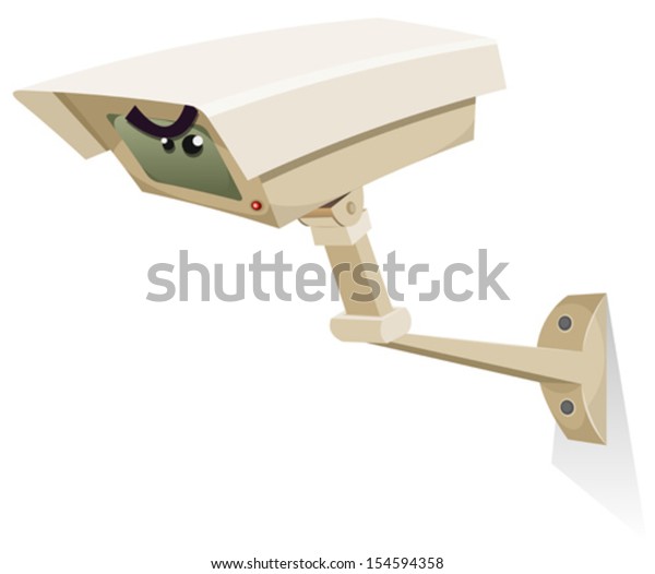 CCTV Security Camera/ Illustration of a cartoon cctv security camera ...