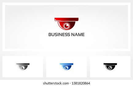 Cctv Security Surveillance Camera Logo Stock Vector (Royalty Free ...