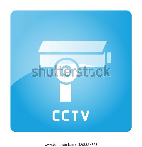 Cctv Sign Blue Stock Vector (Royalty Free) 1208896528 | Shutterstock