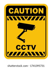 Cctv Sign On White Background Stock Vector (Royalty Free) 1741395731 ...