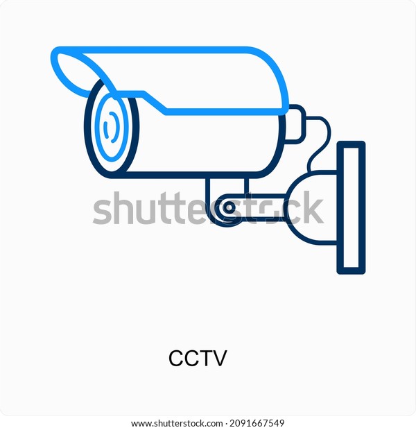 Cctv Surveillance Icon Concept Stock Vector (Royalty Free) 2091667549 ...
